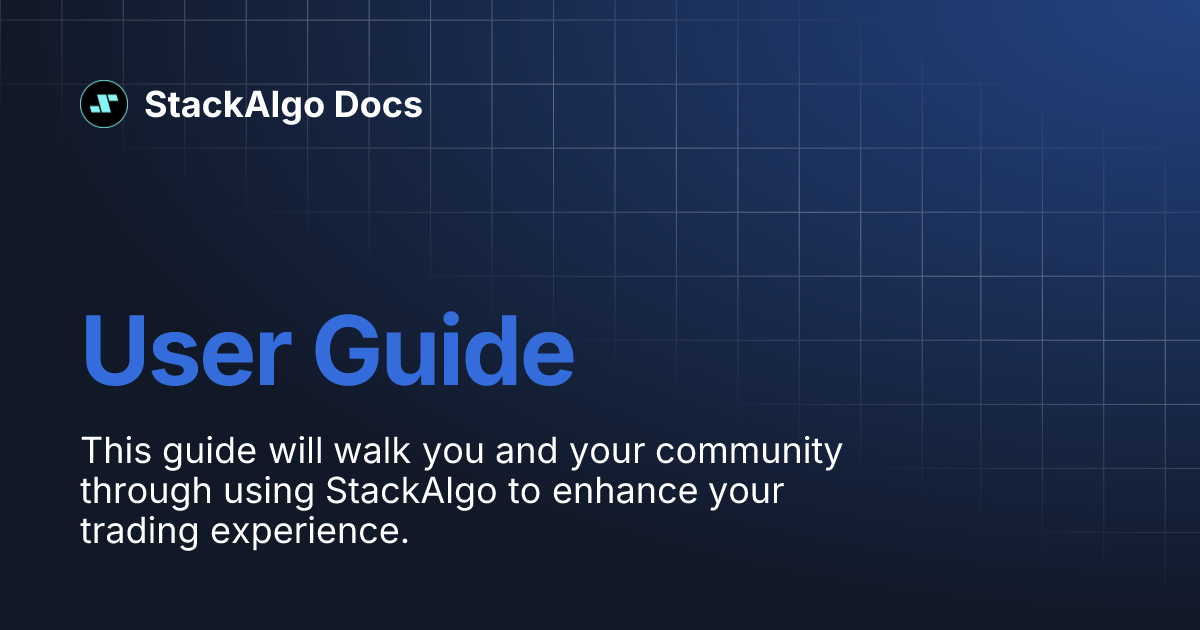 User Guide | StackAlgo Docs